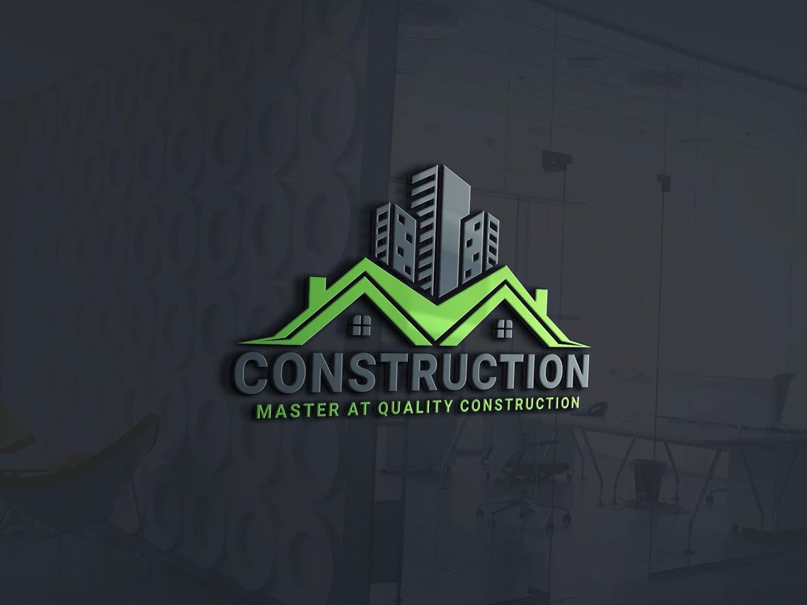 Custom Construction Company Logo Design: Modern Building Brand Identity ...