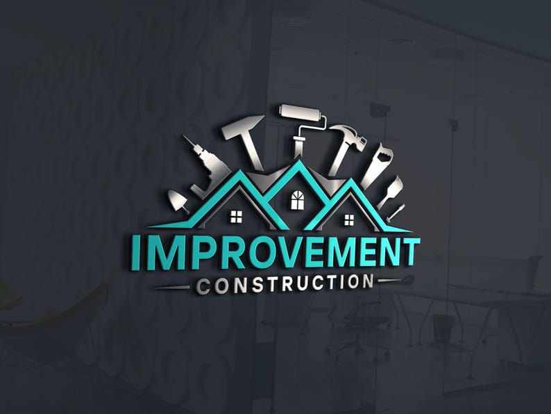 Custom Construction Business Logo Design, Home Improvement Branding - Etsy
