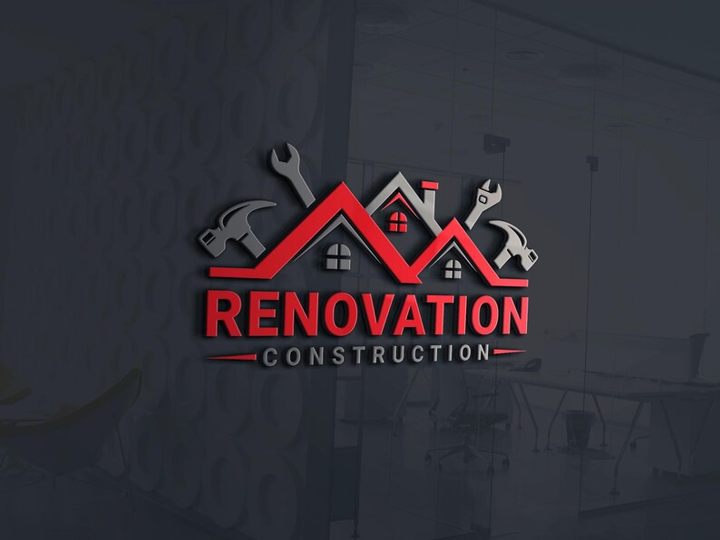 Custom Construction Logo, Handyman Logo, Contractor Logo, Roofing Logo ...
