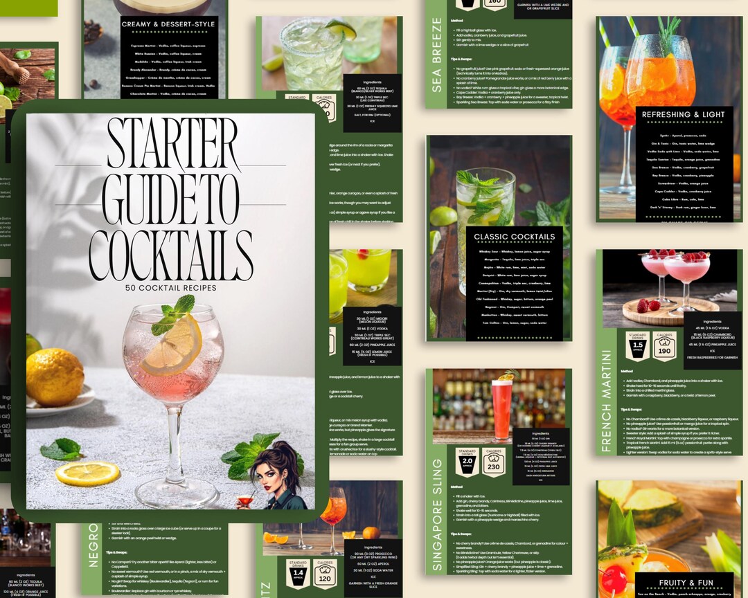 Beginner Cocktail Recipe Book | Shake Sip Serve | 50 Easy Drinks ...