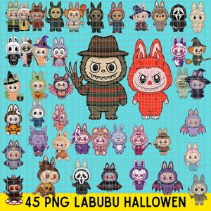 45 Design Labubu Halloween Clipart Png, Cute Illustrations, Kawaii ...