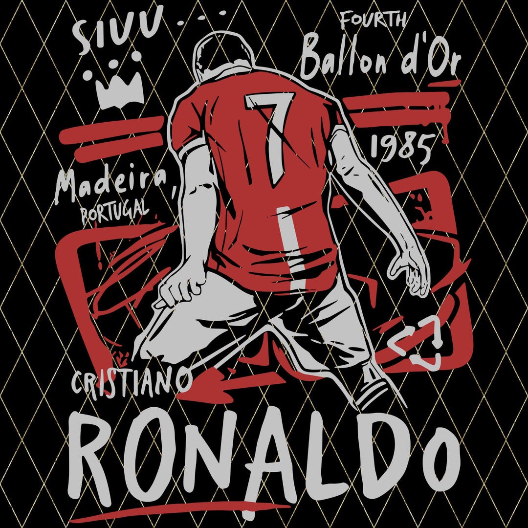 Ronaldo Siuuuu Design Football PNG SVG - Soccer Clipart, Digital ...