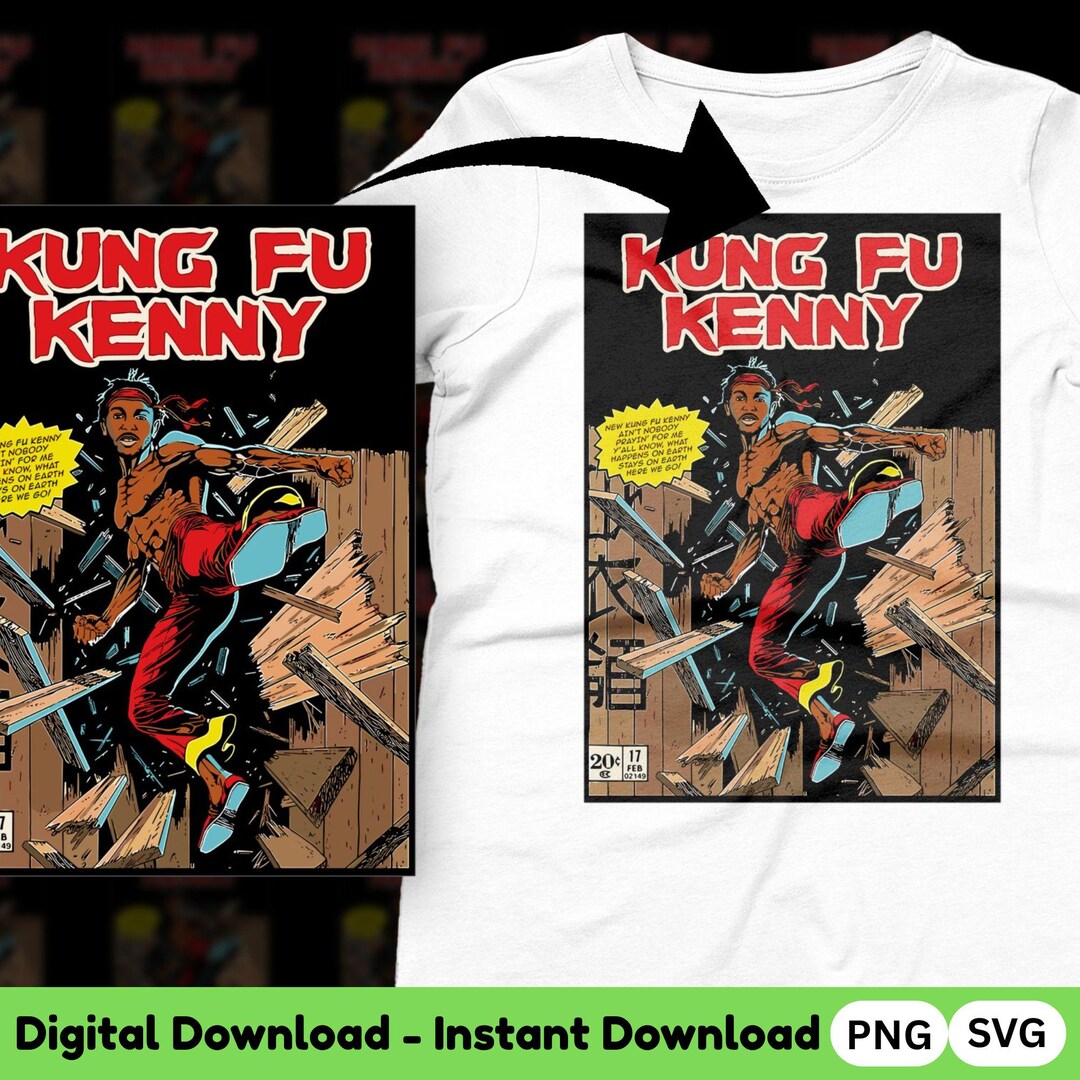 Kendrick Lamar Kung Fu Kenny Digital Download Png Svg Vintage 90's ...