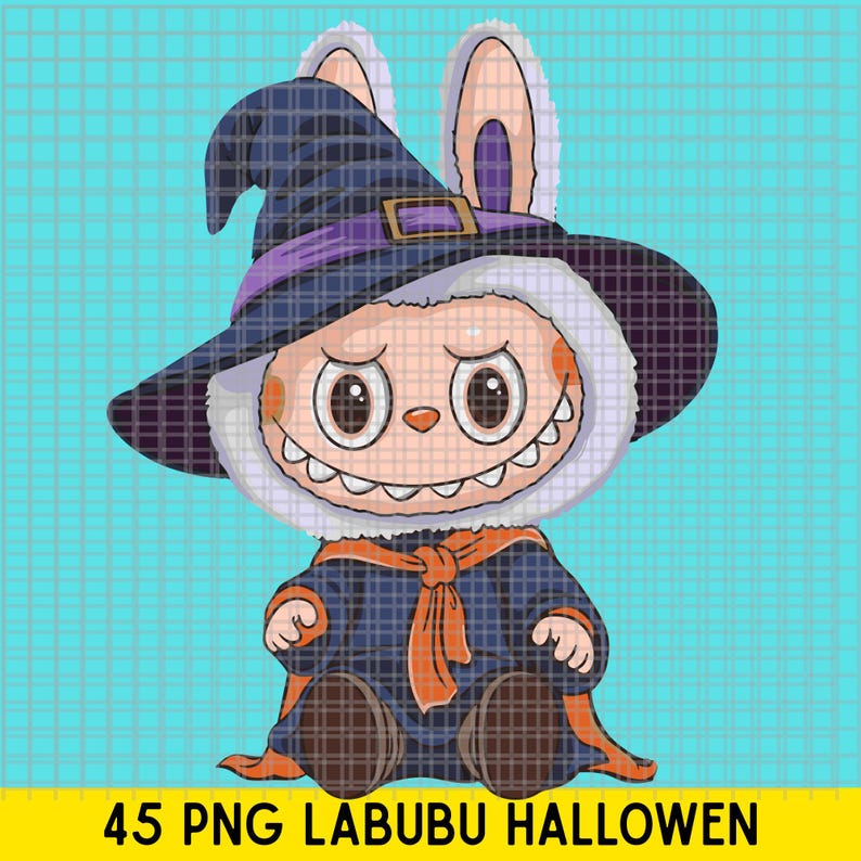 45 Design Labubu Halloween Clipart Png, Cute Illustrations, Kawaii ...