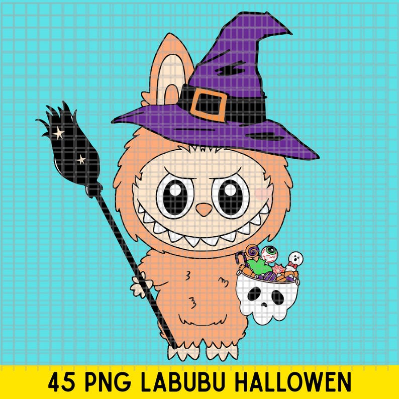 45 Design Labubu Halloween Clipart Png, Cute Illustrations, Kawaii ...
