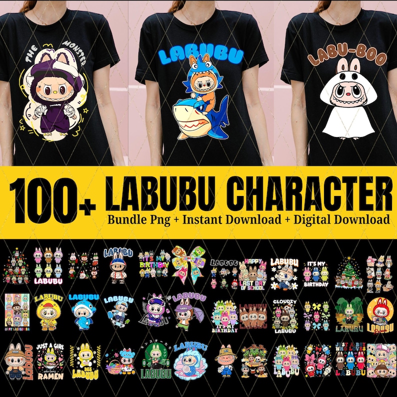 100+ Labubu Designs Bundle, Vector Digital File for Cricut, Laser Cut ...