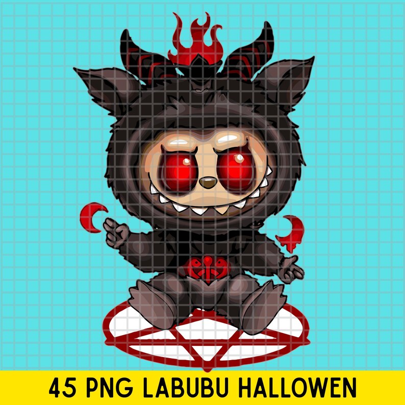 45 Design Labubu Halloween Clipart Png, Cute Illustrations, Kawaii ...