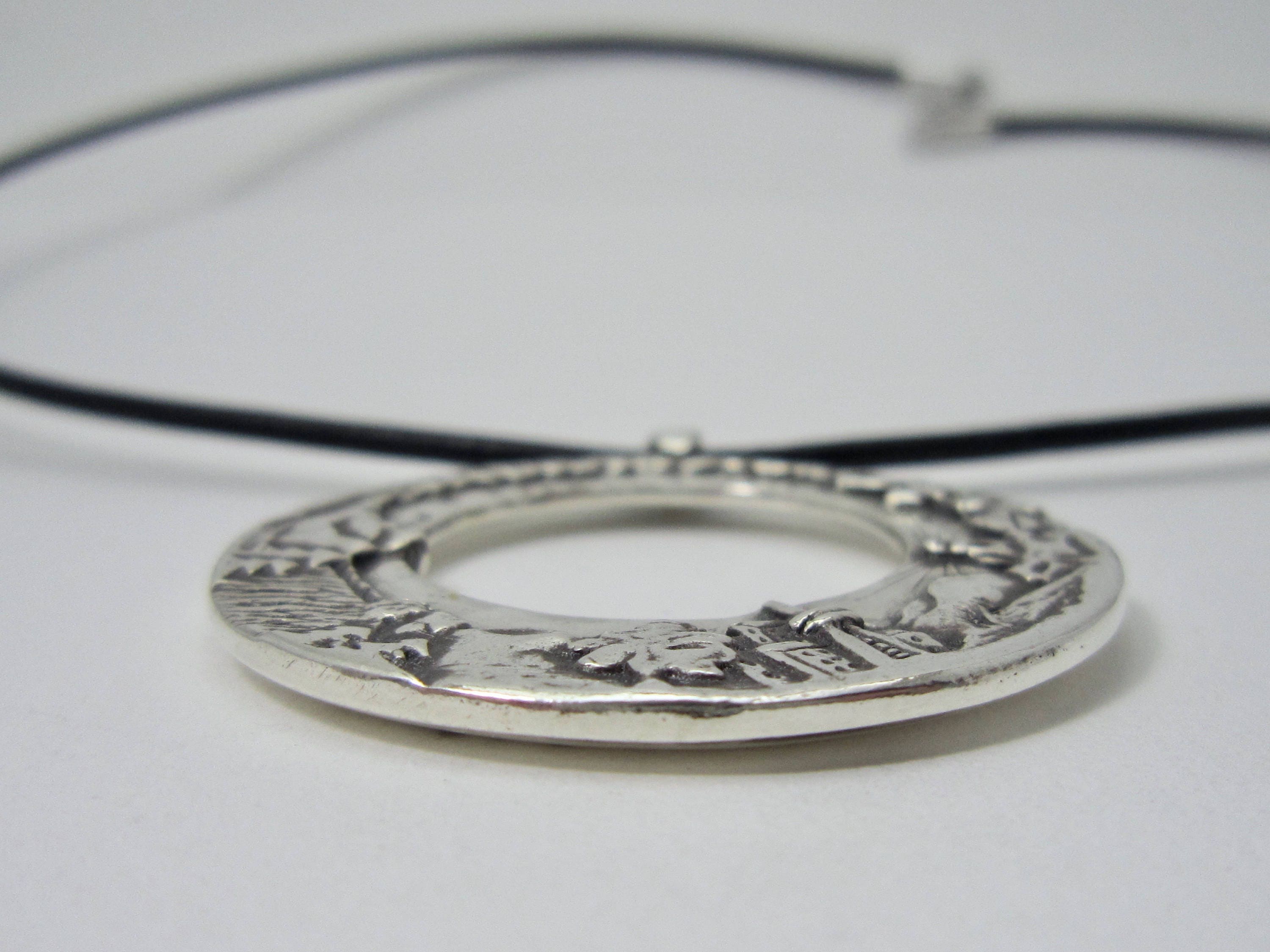 Handmade Landscape Jewelry / Detailed Circular Pendant / Oh Canada ...