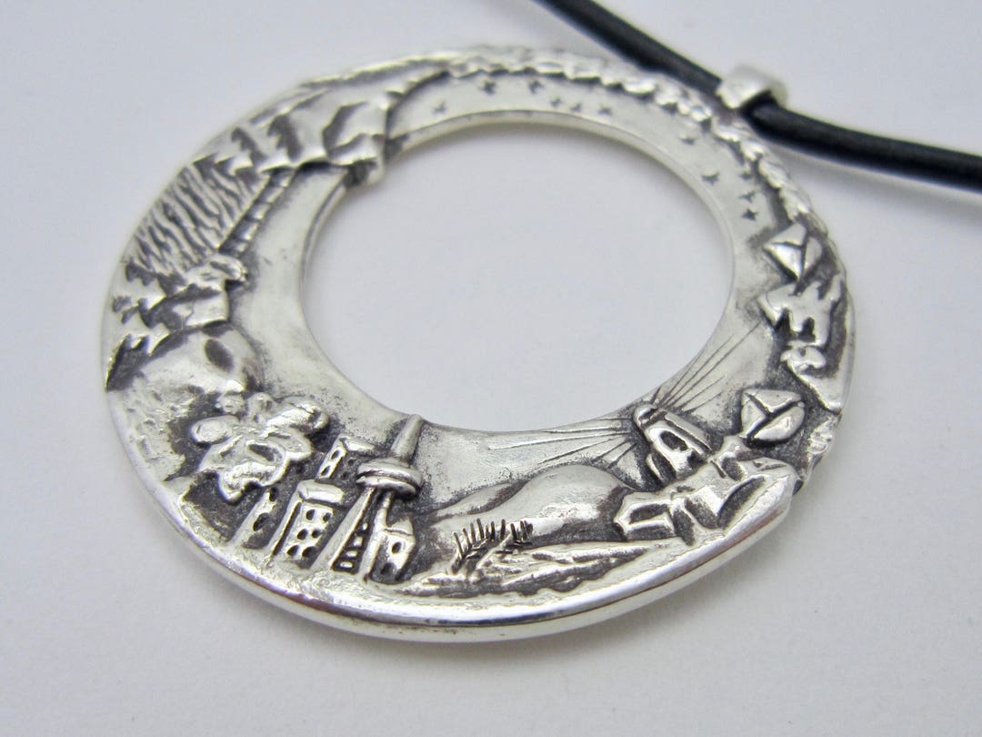 Handmade Landscape Jewelry / Detailed Circular Pendant / Oh Canada ...