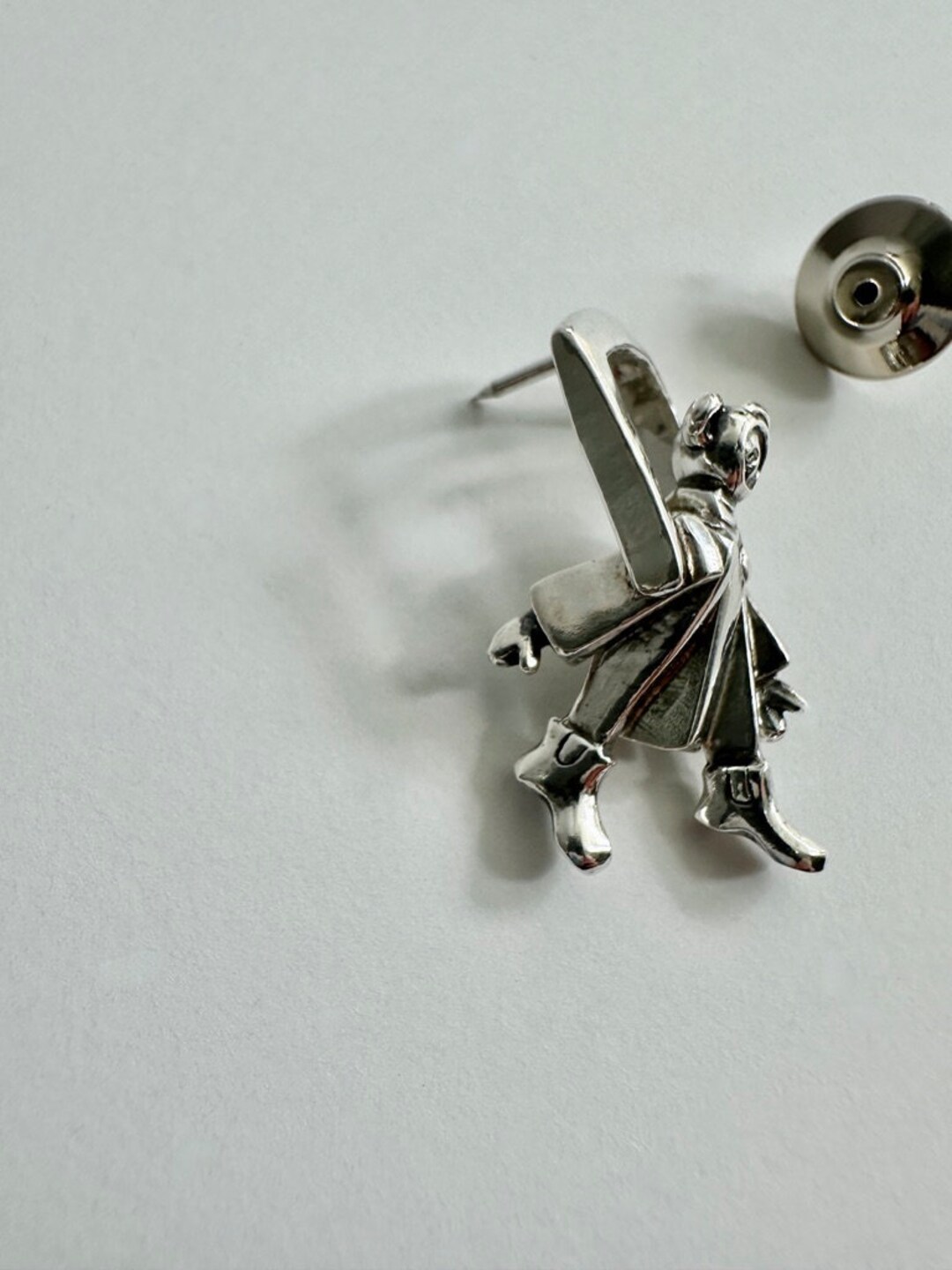 Gerry the Bear Lapel Pin: Handcrafted Sterling Silver Fidget Jewelry - Etsy