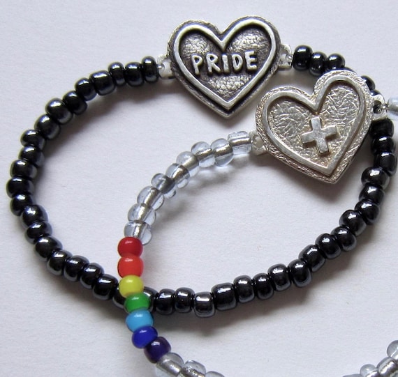 Gay Pride Jewelry / LGBTQ / Queer Jewelry / Elastic Beaded | Etsy