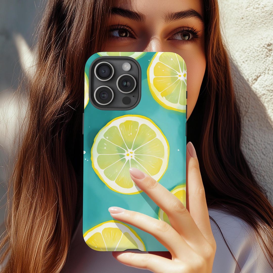 Lemoncore Aesthetic Magsafe iPhone Case Watercolor Lemon Citrus Summer ...