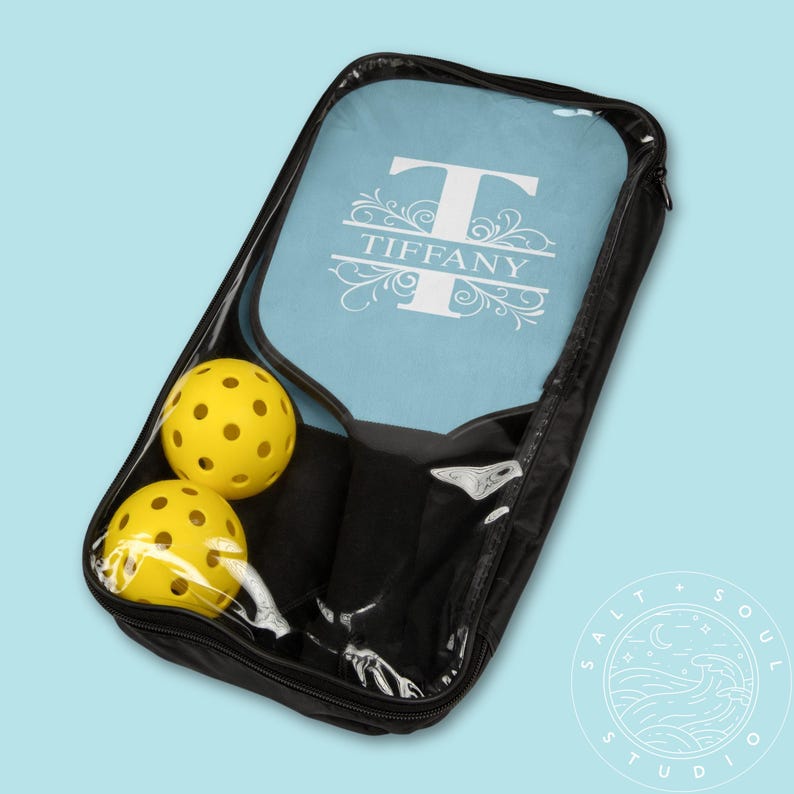 Personalized Pickleball Paddle: Floral Monogram and Name Single Paddle ...