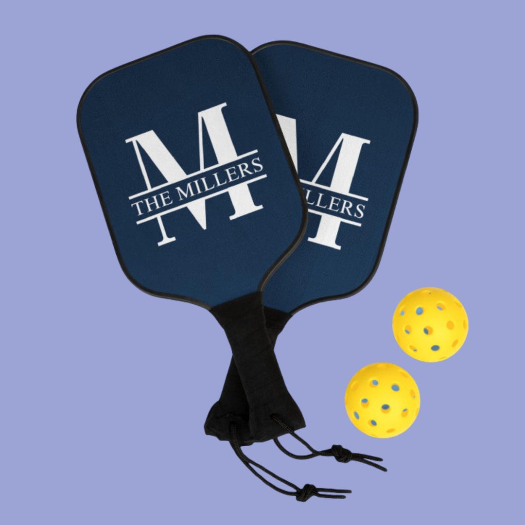 Personalized Pickleball Paddle: Custom Monogram Team Paddle With Carry ...