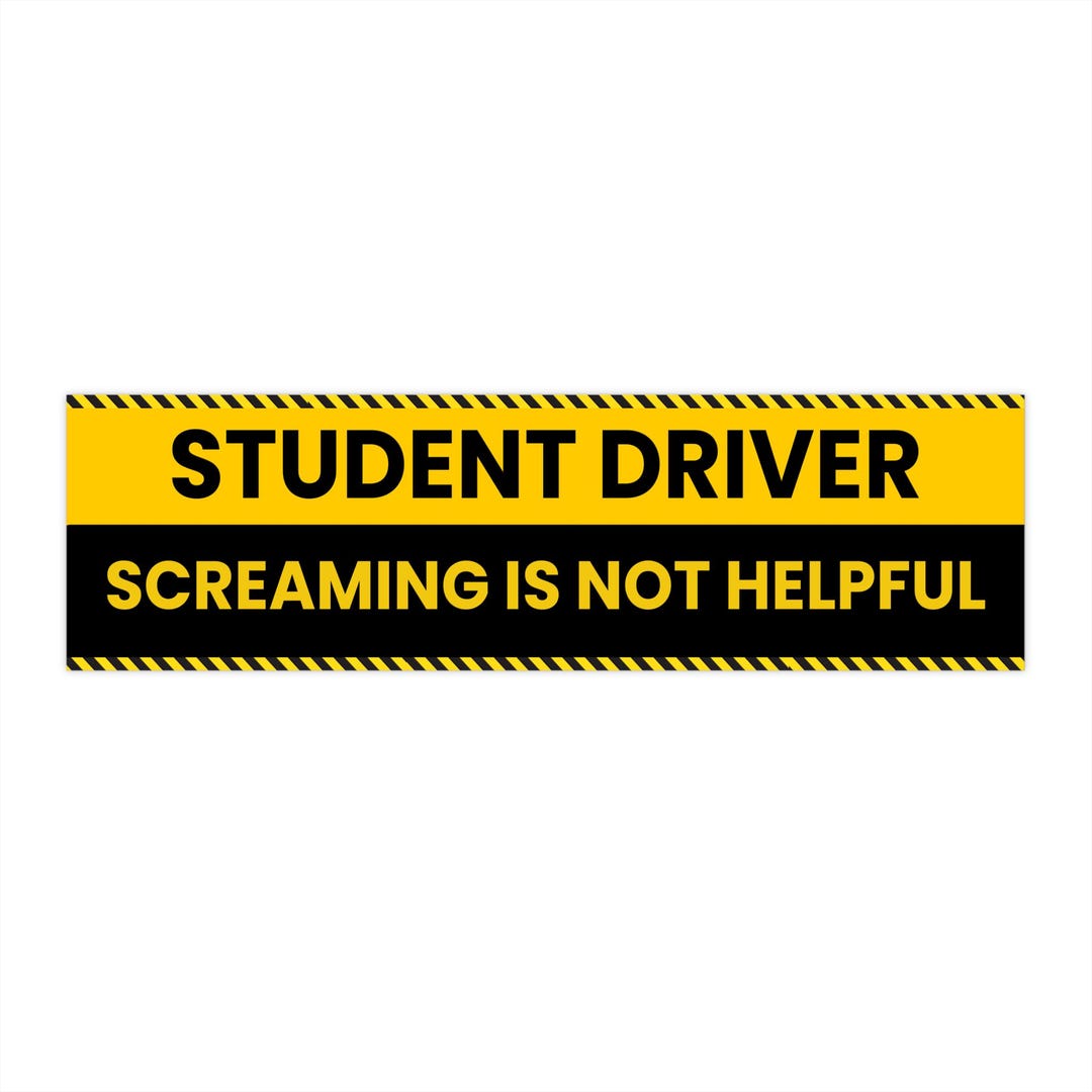 Student Driver Bumper Sticker: Fun Car Decor, New Driver Gift - Etsy