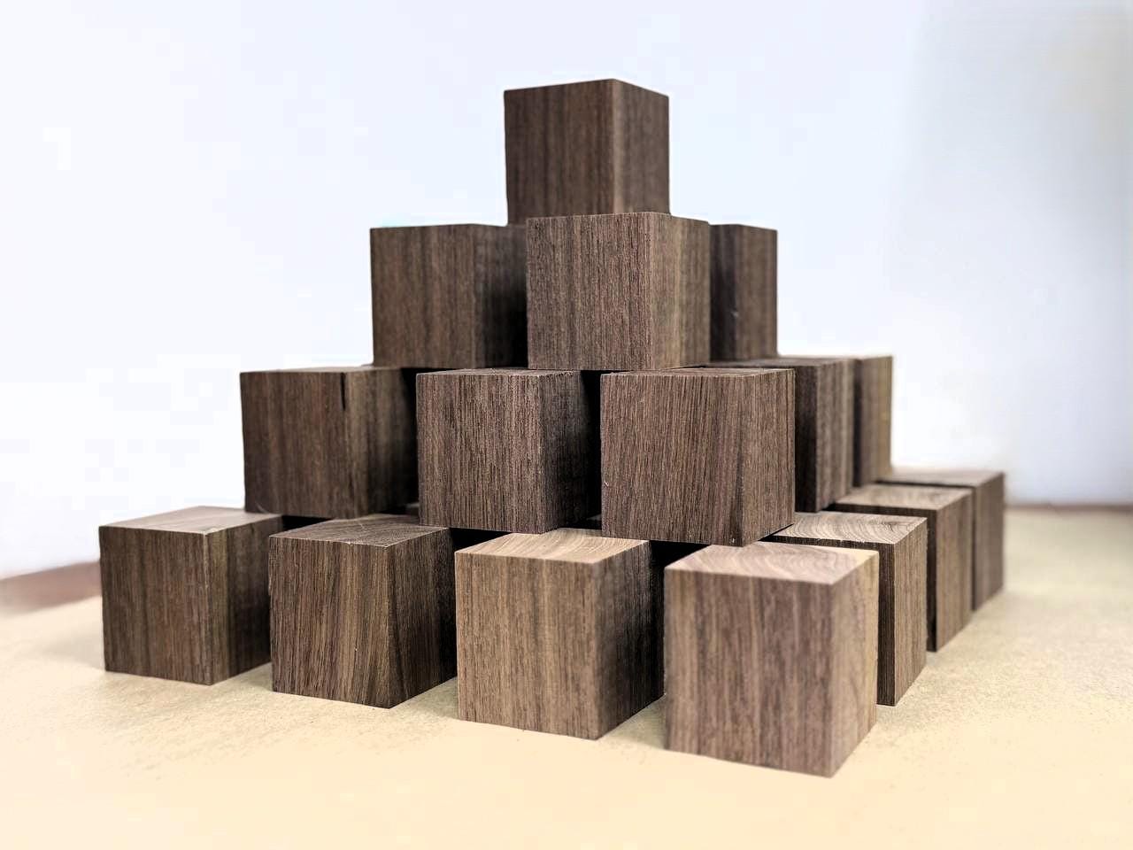 American Black Walnut Wood Cube: DIY Craft Carving Block (2x2x1.8in) - Etsy