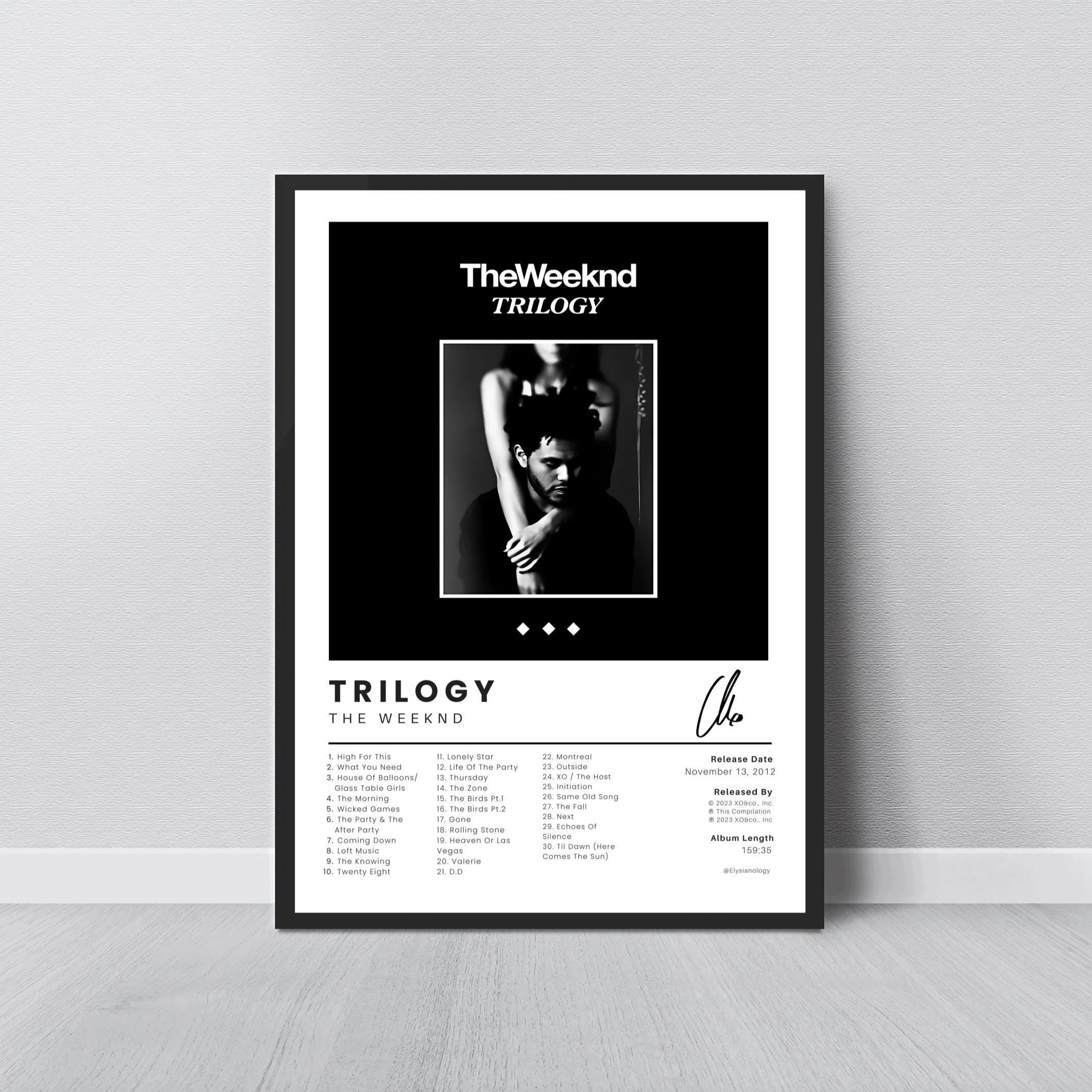 The Weeknd - Trilogy Album Poster | R&B Wall Art | XO Aesthetic ...