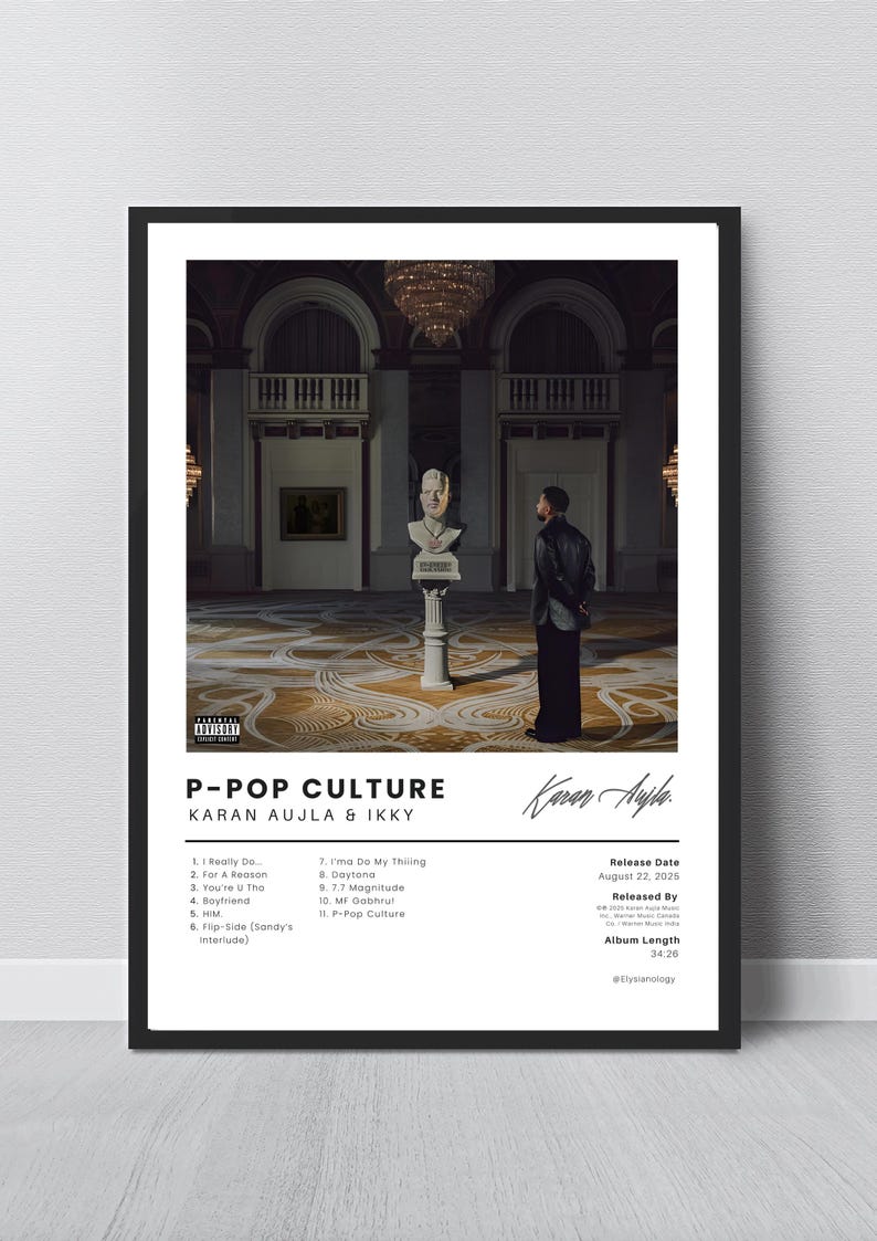 Karan Aujla P-POP CULTURE Album Poster | Punjabi Hip-hop (digital ...