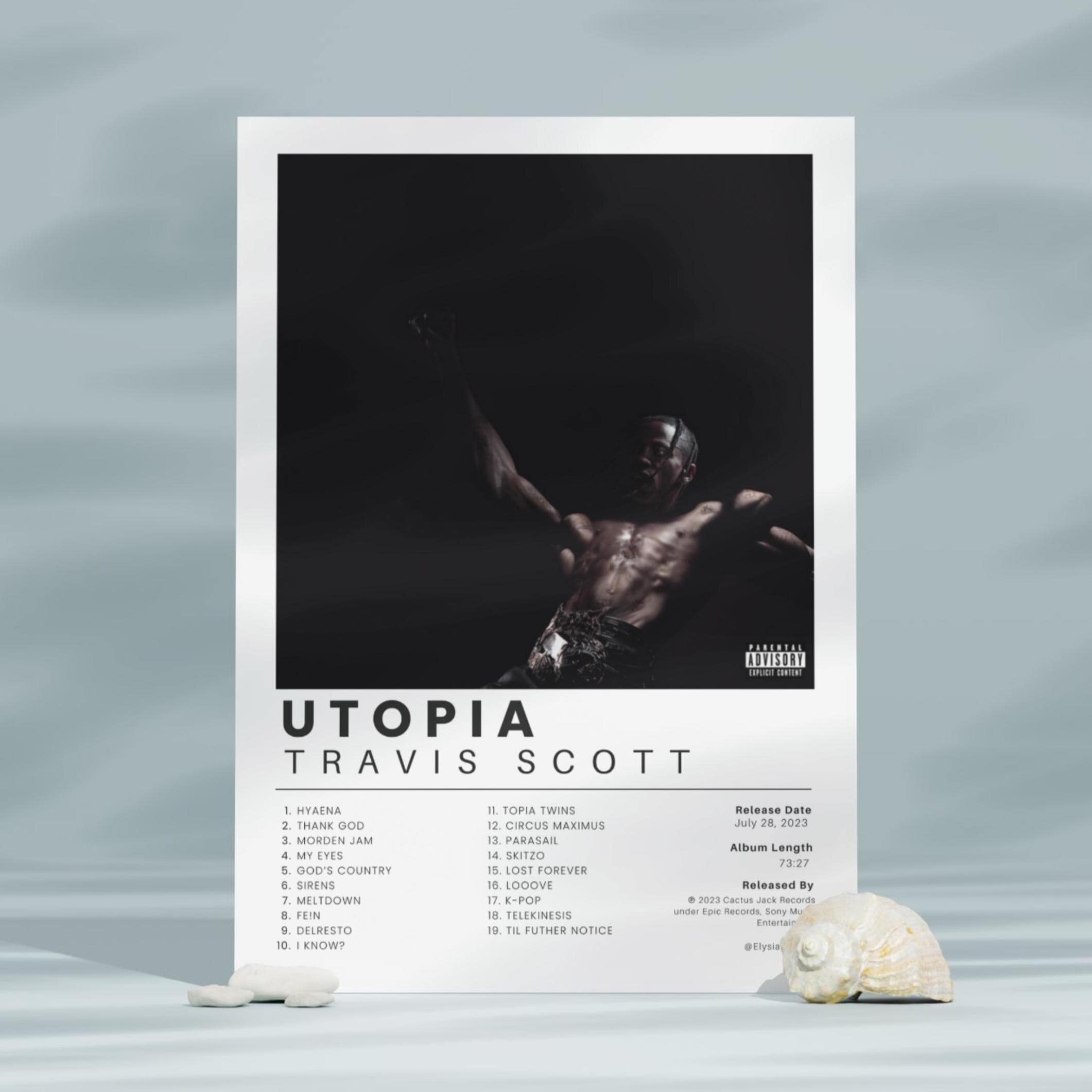 Travis Scott – Utopia Album Cover Poster | Digital Download | Hip-hop Wall Art | Rap Music Decor ...