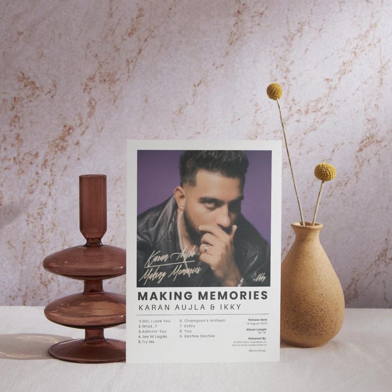 Karan Aujla 'making Memories' Album Poster: Punjabi Hip-hop Wall Art ...