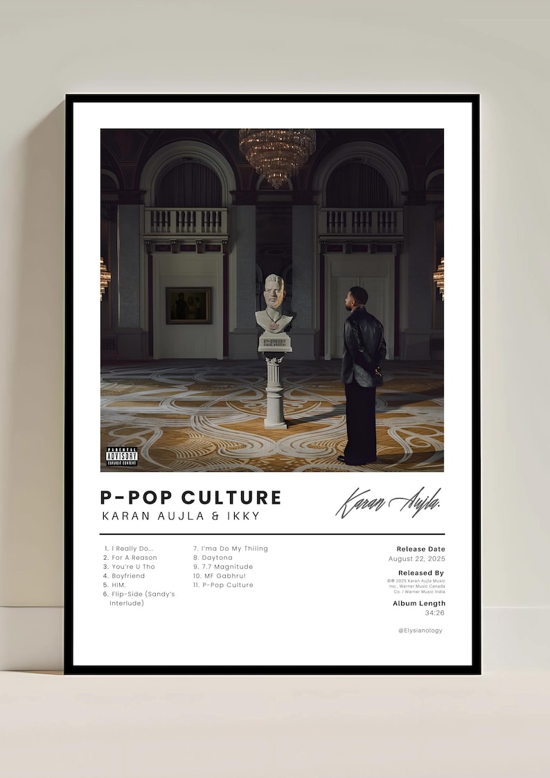 Karan Aujla P-POP CULTURE Album Poster | Punjabi Hip-hop (digital ...