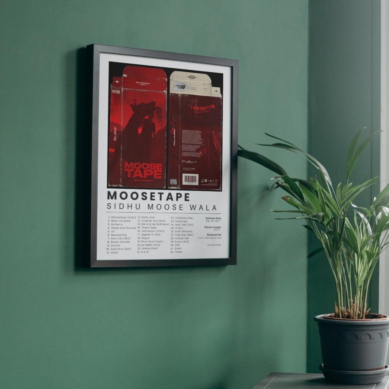 Sidhu Moosewala - Moosetape Album Poster | Punjabi Hip Hop | Bhangra ...