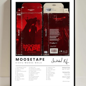 Sidhu Moosewala | Moosetape Album Poster | Punjabi Hip-hop Wall Art ...