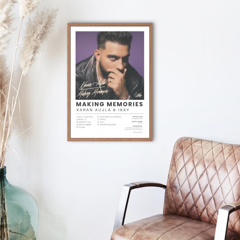 Karan Aujla 'making Memories' Album Poster: Punjabi Hip-hop Wall Art ...