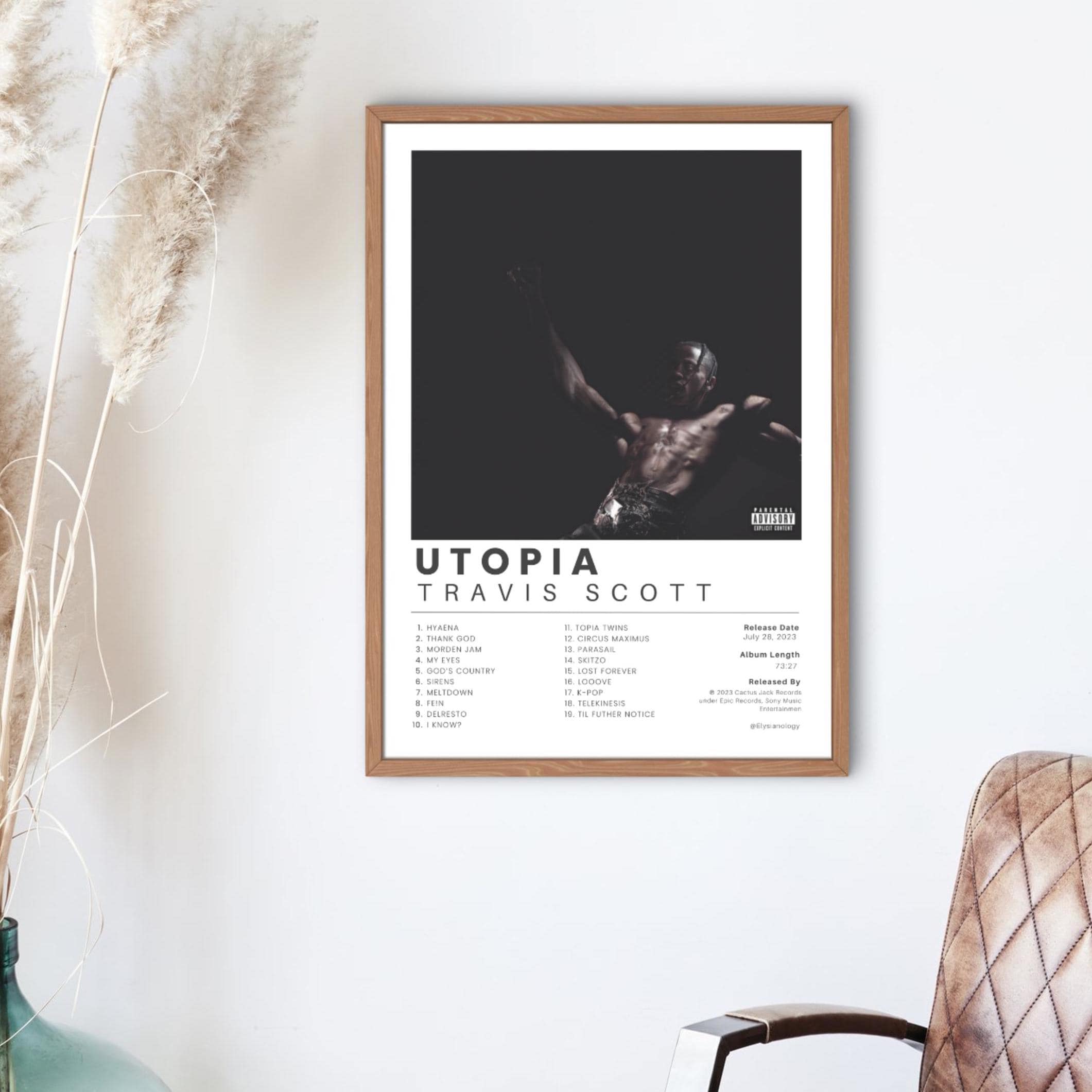 Travis Scott Utopia Album Cover Art Print: Hip-hop Decor (digital ...