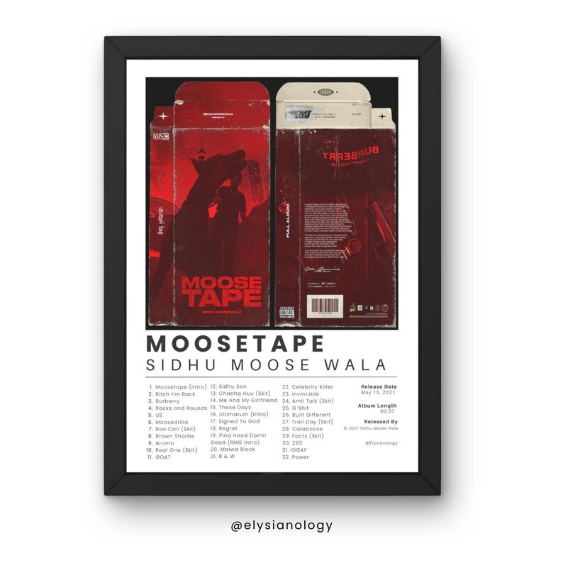 Sidhu Moosewala - Moosetape Album Poster | Punjabi Hip Hop | Bhangra ...
