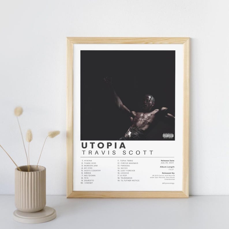 Travis Scott Utopia Album Cover Art Print: Hip-hop Decor (digital ...