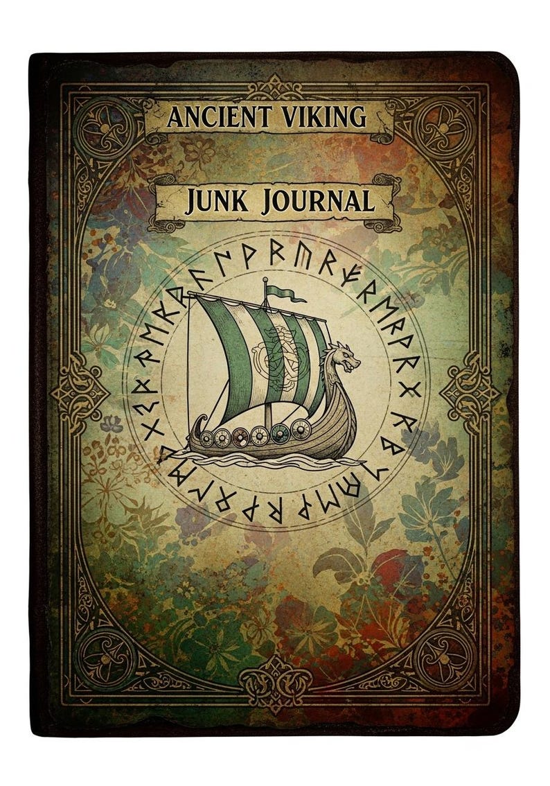 Ancient Viking Junk Journal Printable Kit | 30-page Norse Mythology ...