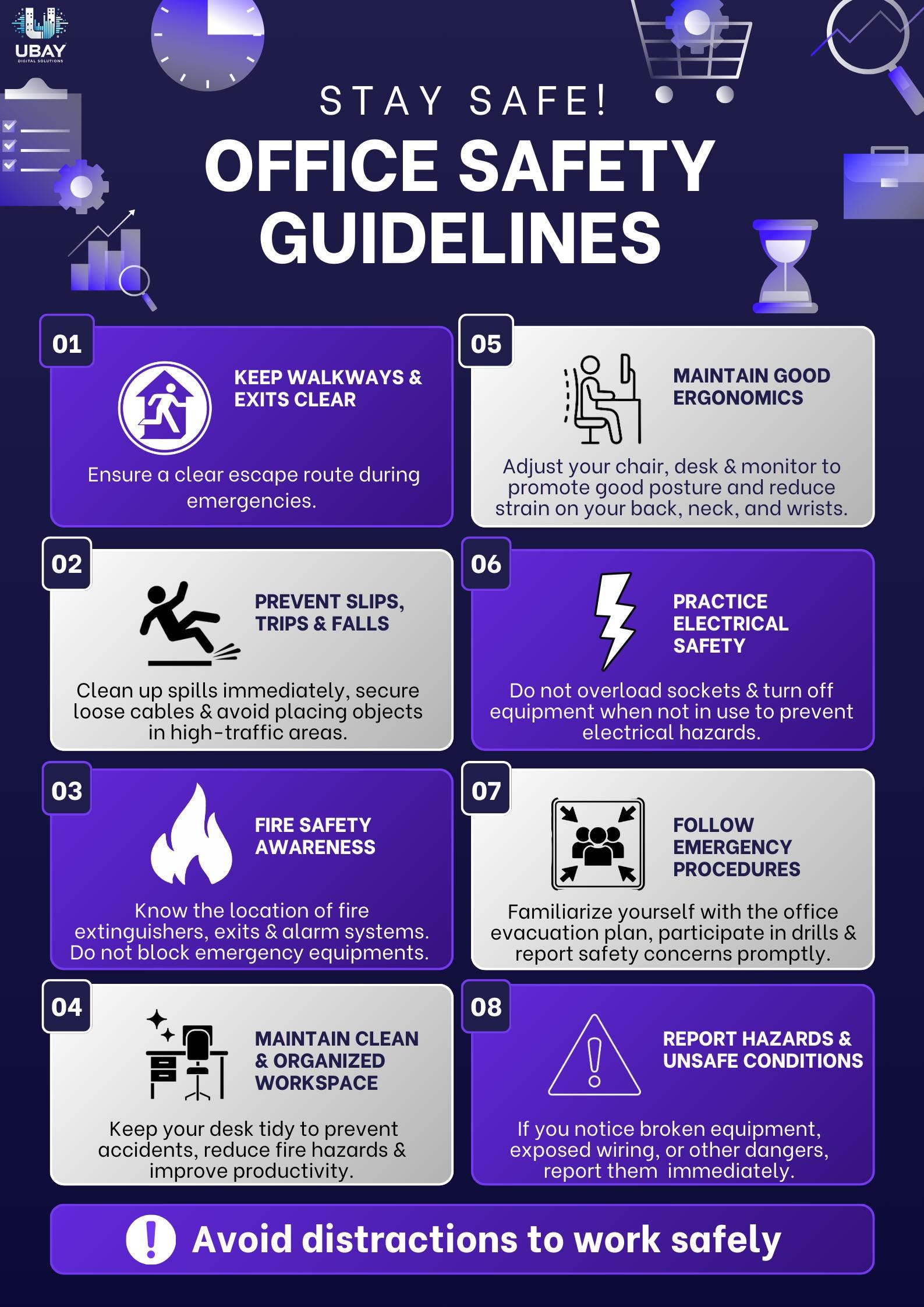 Safety Poster 01 - Office Safety - Etsy