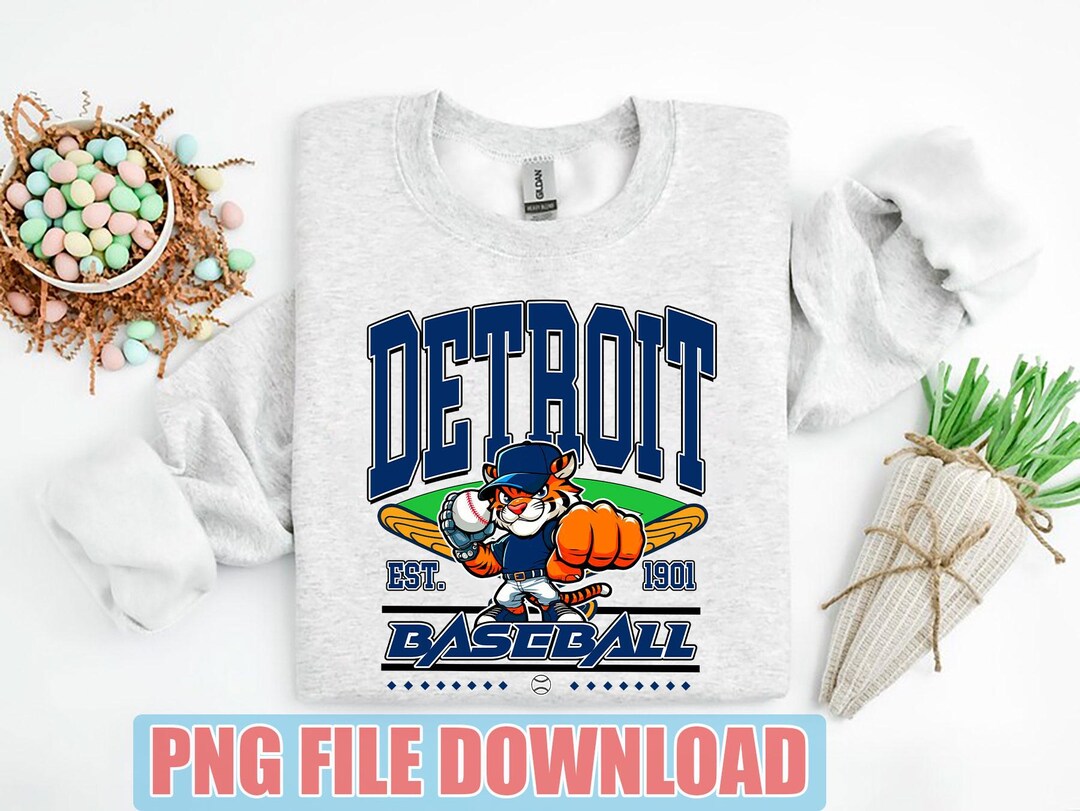 Retro Detroit Baseball Team PNG | Vintage Sports Design | Distressed ...