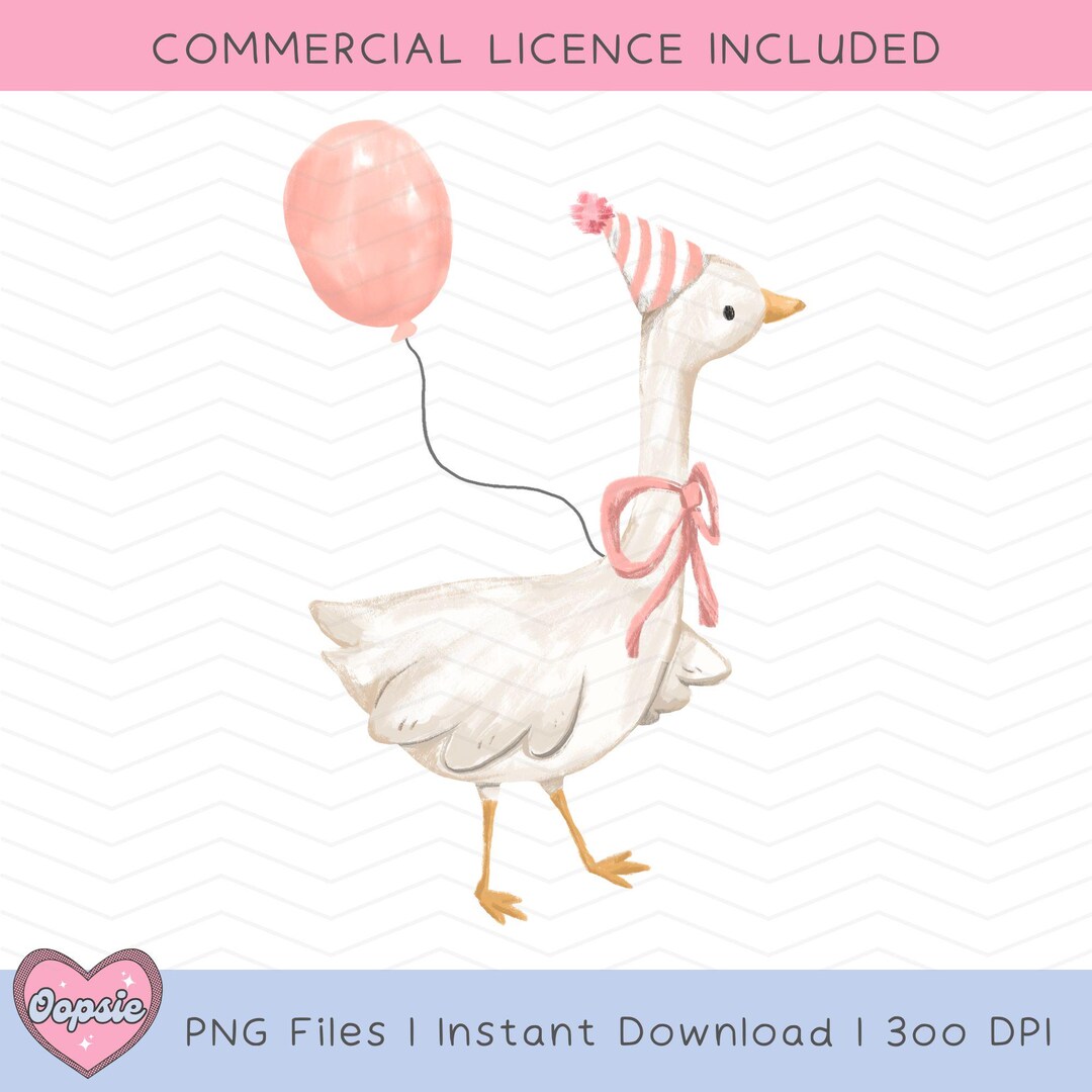 One Silly Goose Pink PNG, Cute Birthday Goose PNG, Trendy Goose PNG ...