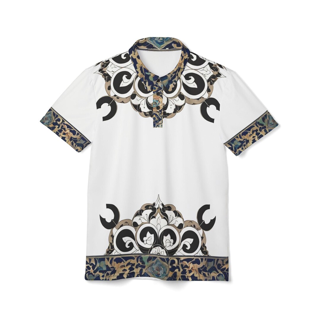 Mandala Design Unisex Polo Shirt - Boho Chic, Casual Wear, Summer ...