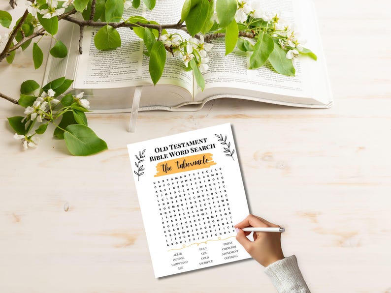 Old Testament Word Search, Printable Bible Games (digital Download) - Etsy