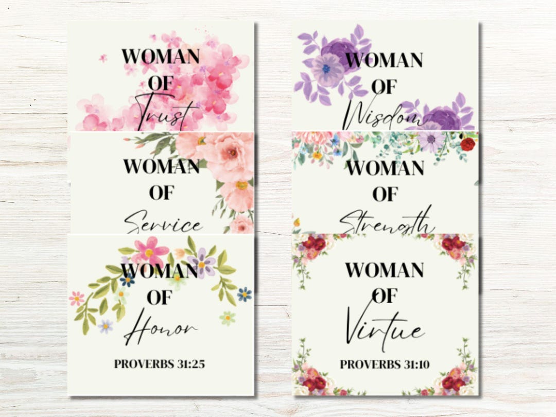 Proverbs 31 Woman Identity Cards, Printable Proverbs 31 Woman Verse ...