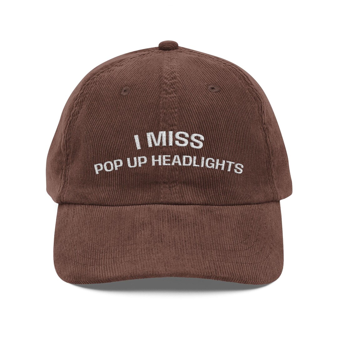 I Miss Pop up Headlights Corduroy Cap - Etsy