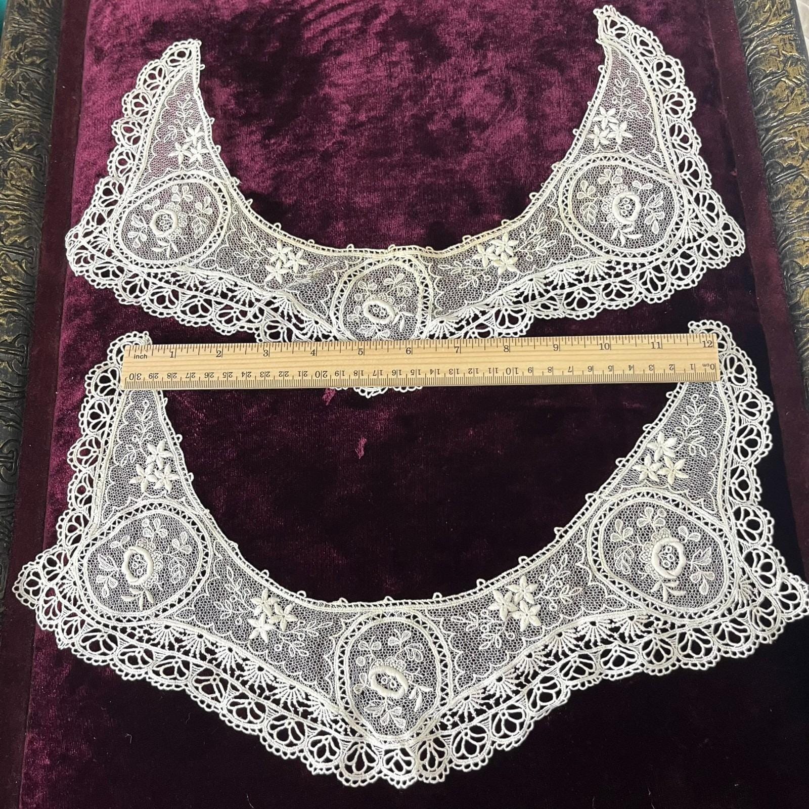 Victorian Era Handmade Lace Collars Set of 2 White Off-white - Etsy