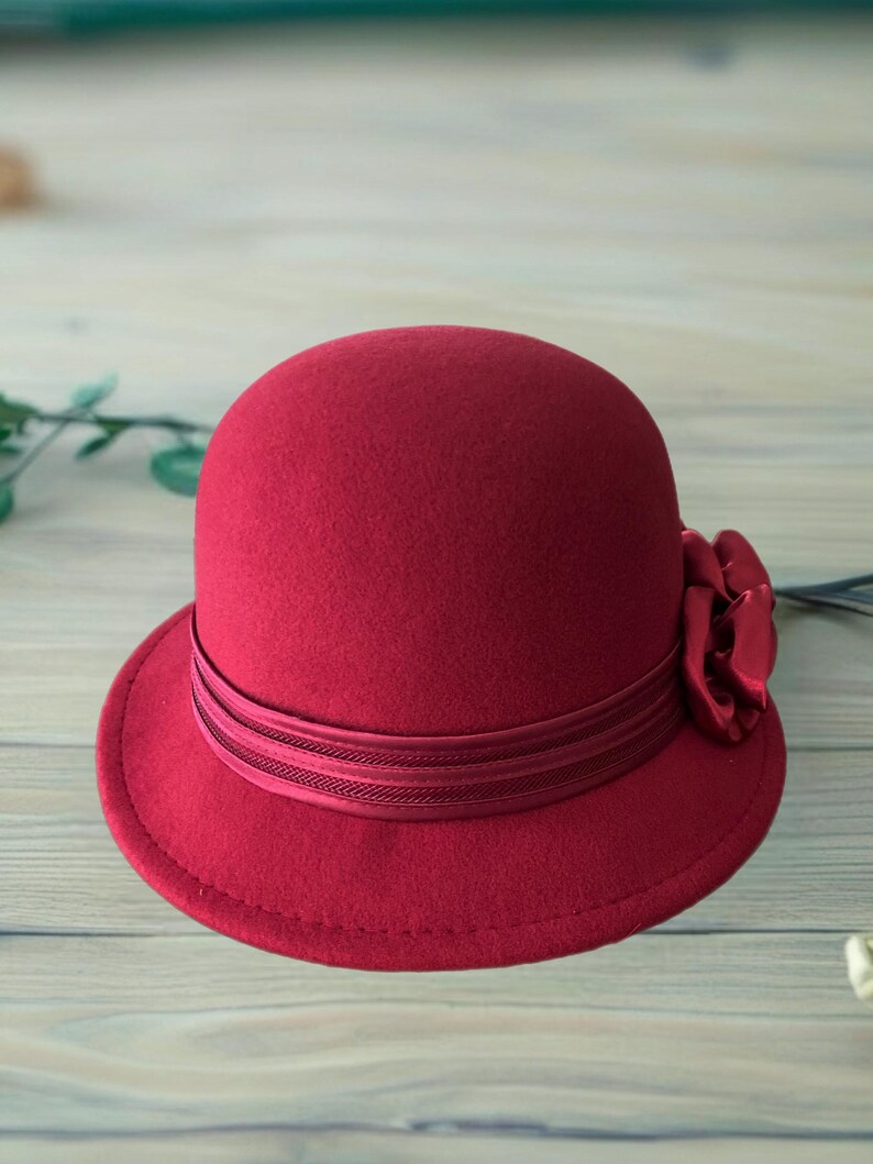 Personalized Wool Bell Shaped Derby Cloche Hats | Vintage Styles in ...