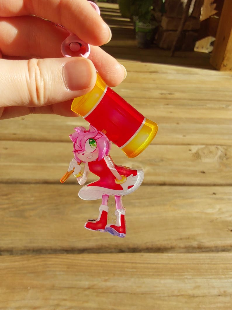 PREORDER Amy Rose the Hedgehog With Piko Piko Hammer Glitter Two-sided ...