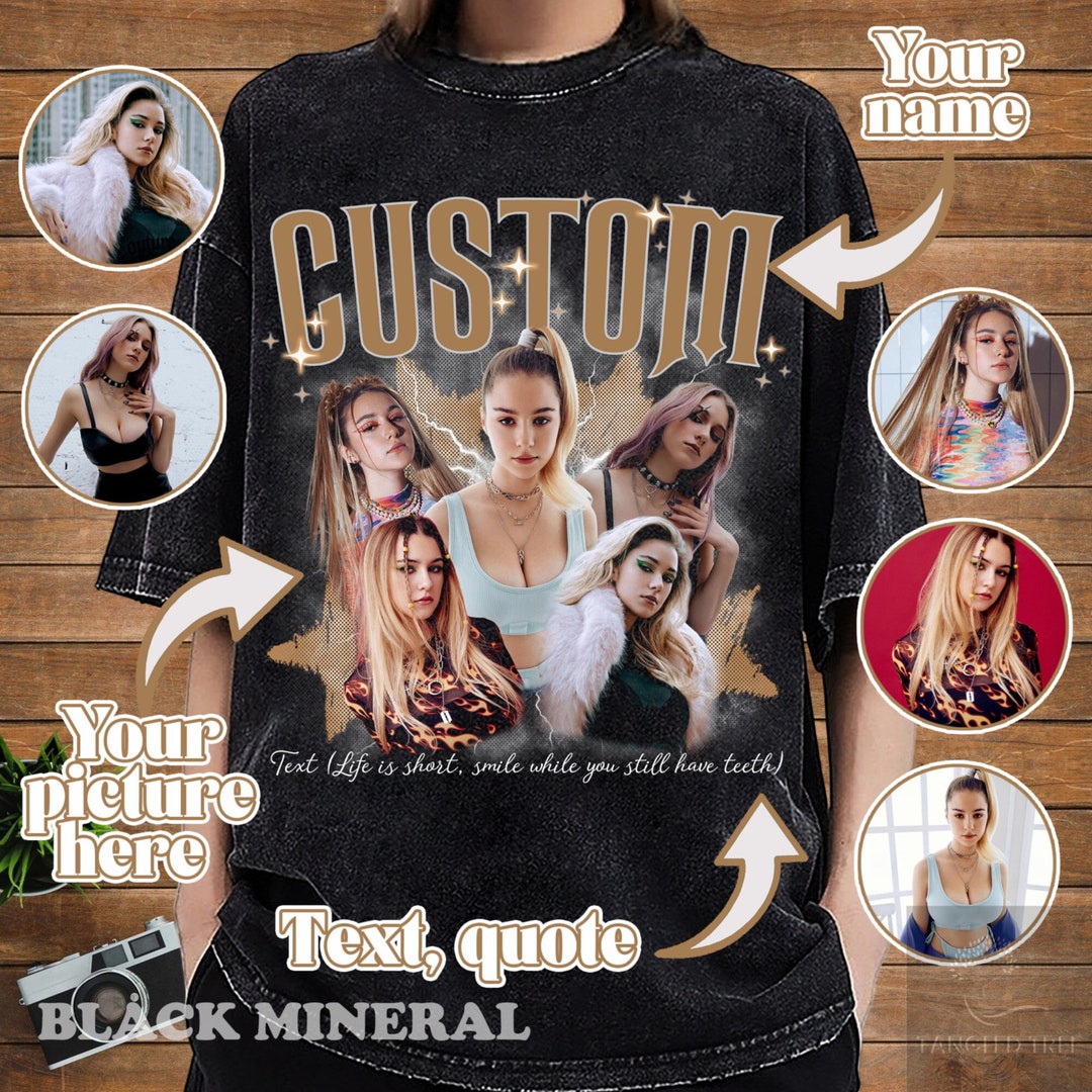 Custom Bootleg Rap Tee, Custom Photo Shirt, Custom Photo Vintage ...