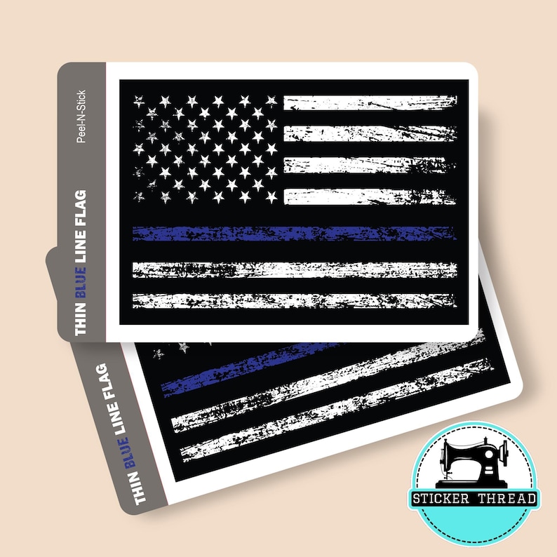 Thin Blue Line Decal | Car Vinyl Decal | Window Car Vinyl Decal ...