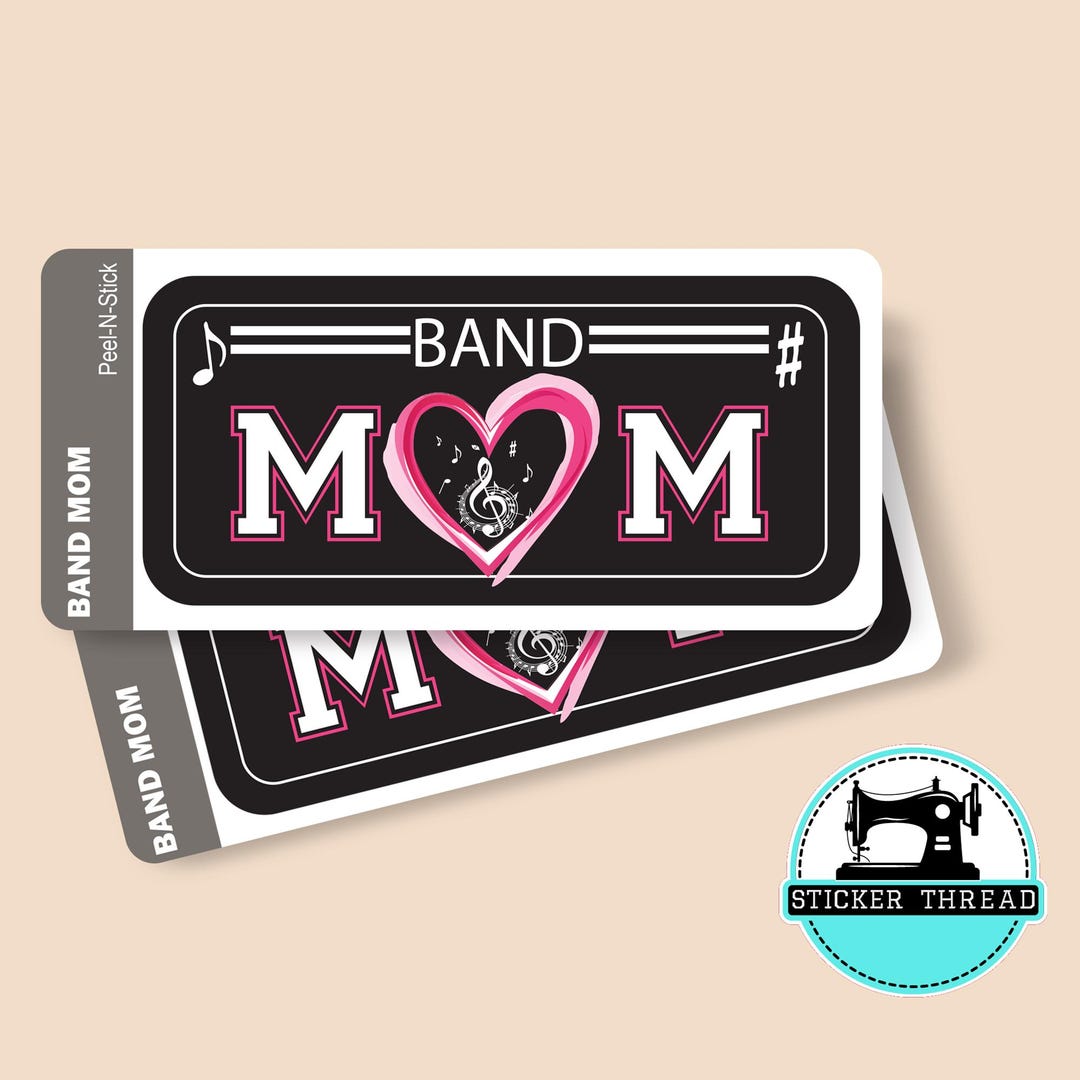 Band Mom Heart Car Decal | Car Vinyl Decal | Window Car Vinyl Decal ...