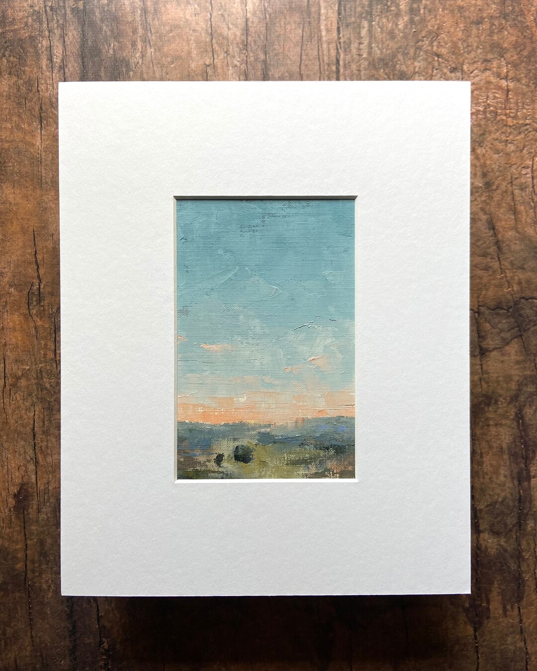 Original Oil Painting, Sunrise Landscape Painting 4x6, Oil Painting ...