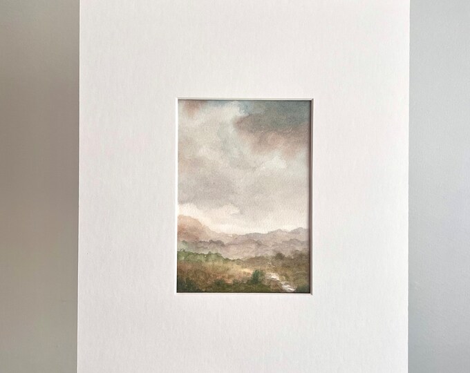 Original Watercolor Painting, Landscape Painting 5x7, Painting Original ...