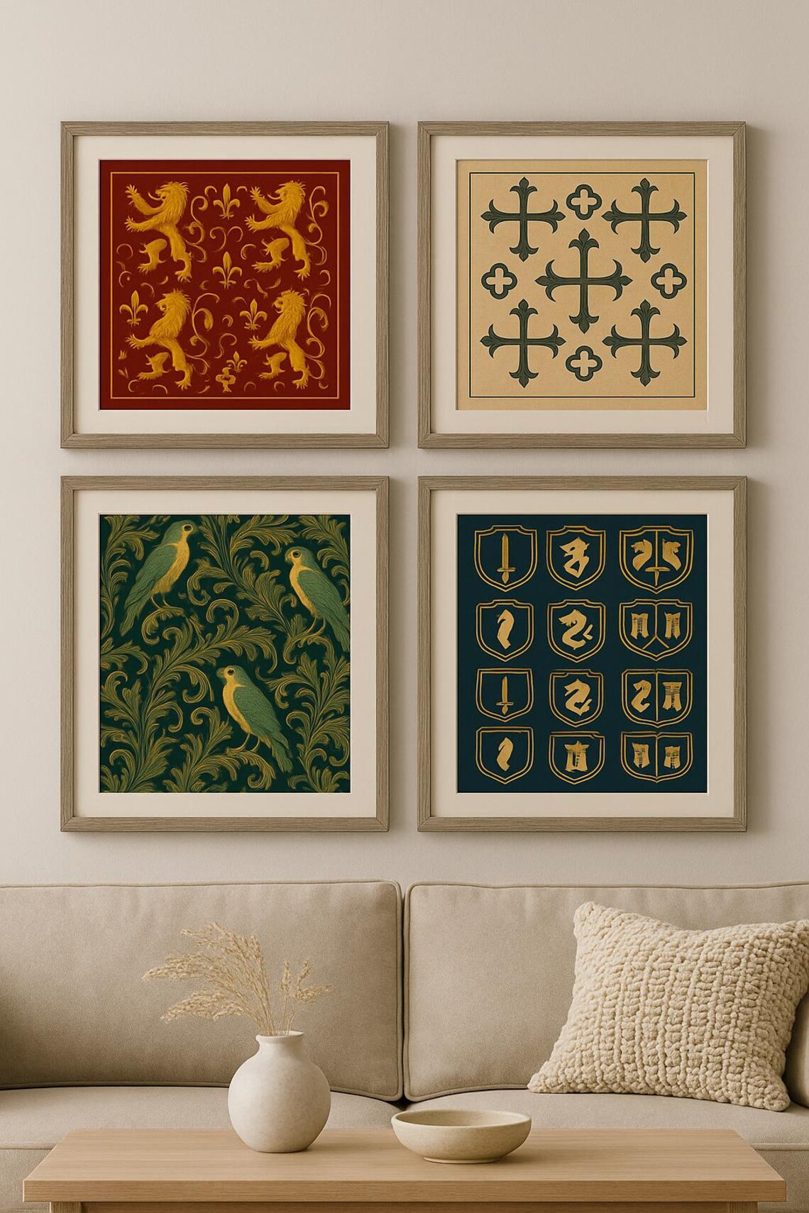 Medieval Tapestry Wall Art Bundle, Gothic Medieval Digital Download ...
