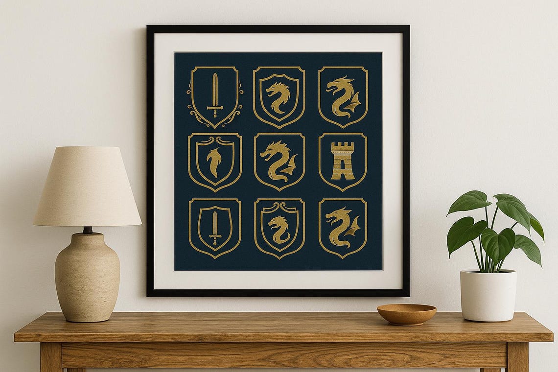 Medieval Tapestry Wall Art Bundle, Gothic Medieval Digital Download ...