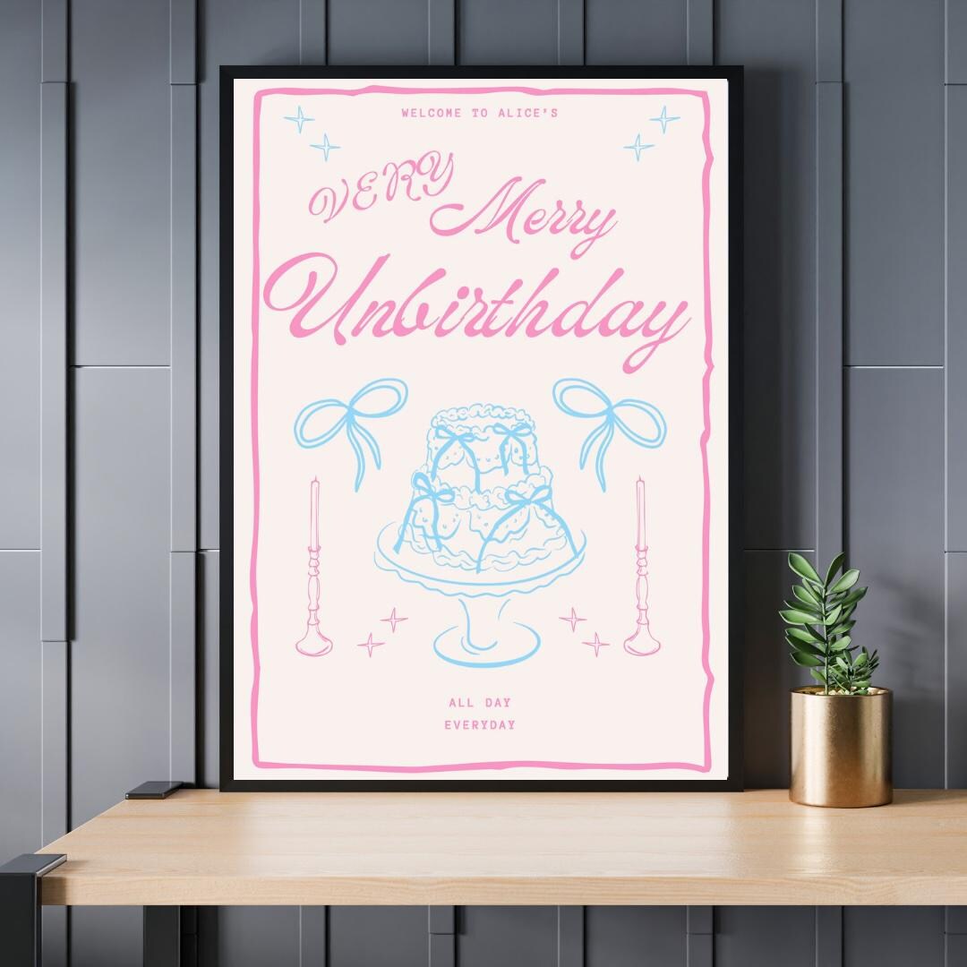 DISNEY INSPIRED Alice in Wonderland "alice's Very Merry Unbirthday ...